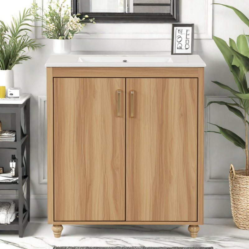 Charlton Home® Denea 30 Single Bathroom Vanity with Top | Wayfair